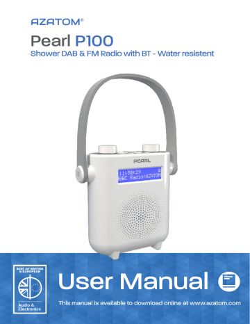 AZATOM Pearl P100 Shower DAB and FM Radio User Manual | Manualzz