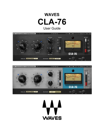 WAVES CLA-76 Compressor or Limiter Plugin User Guide | Manualzz