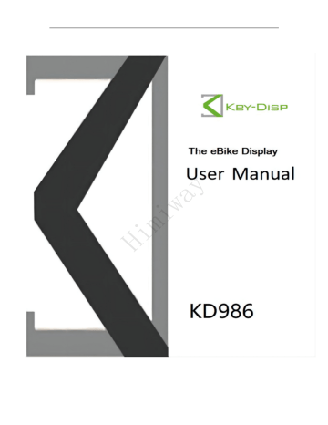 Key-Disp KD986 Electric Bike Display User Manual | Manualzz