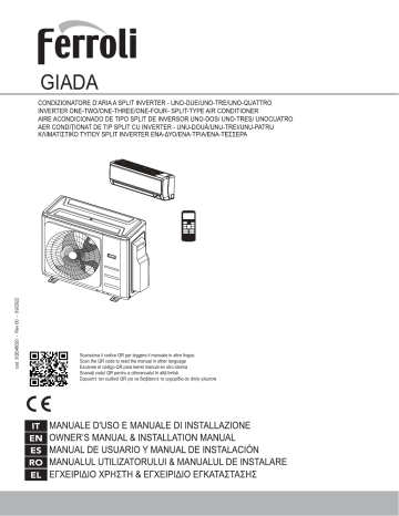 Ferroli GIADA Air Conditioner M 3 indoor units instruction manual ...