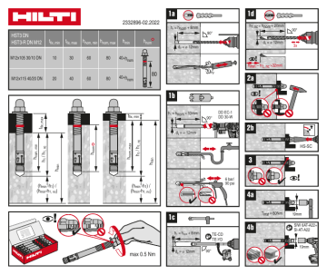 HILTI HST3 DN Expansion Anchor Instruction manual | Manualzz