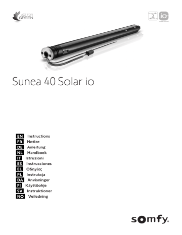 somfy Buismotor Sunea Screen 40 IO Instructions | Manualzz