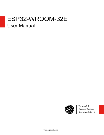 ESPRESSIF ESP32-WROOM-32E 8M 64Mbit Flash WiFi Bluetooth Module User Manual | Manualzz