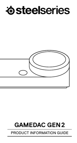 Steelseries GameDAC Gen 2 for Xbox Mode d'emploi | Manualzz