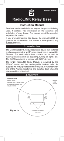 aico Ei428 RadioLINK Relay Base Instruction manual | Manualzz
