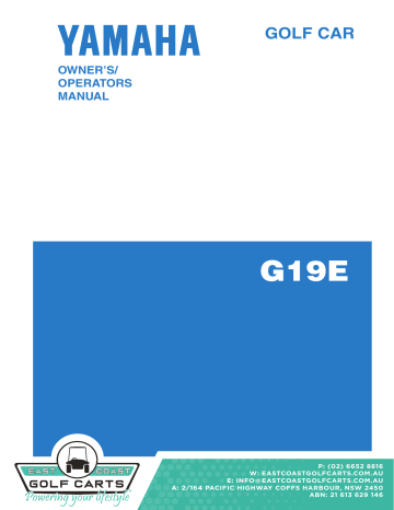 Yamaha G19E Golf Car Owner’s Manual | Manualzz