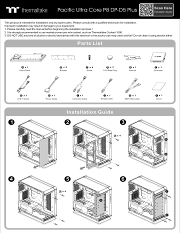 Thermaltake Pacific Ultra Core P8 DP-D5 Plus Distro-Plate with Pump ...