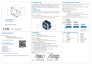 Fluidwell B-In-Control Batch Controller Quick Reference Guide | Manualzz