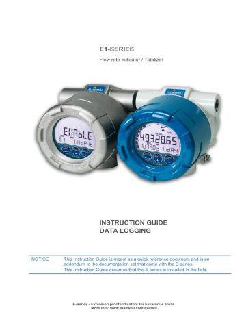Fluidwell E112 Flow Logger / Totalizer Instruction | Manualzz