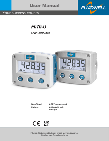 Fluidwell F070 Level Indicator Owner's Manual | Manualzz