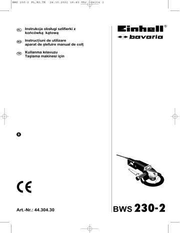 EINHELL Bavaria BWS 230/2 Angle Grinder Instrukcja obsługi | Manualzz