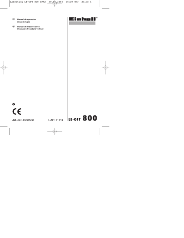 EINHELL LE-OFT 800 Router Table Instrucciones de operación | Manualzz