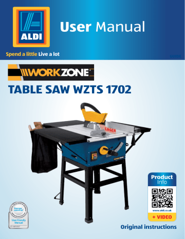 WORKZONE WZTS 1702 Table Saw User manual | Manualzz