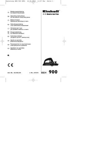 EINHELL Bavaria BEH 900 Planer Bedienungsanleitung | Manualzz