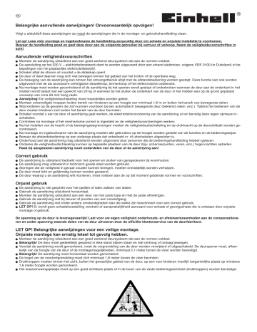 EINHELL Bavaria BGT 63 Garage Door Opener Handleiding | Manualzz