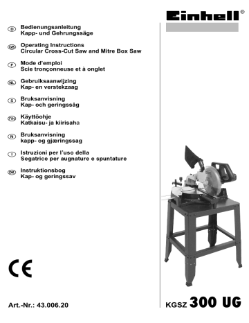 Einhell KGSZ 300 UG Sliding Mitre Saw Instructions | Manualzz