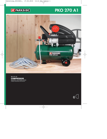 Parkside PKO 270 A1 Air Compressor Instructions | Manualzz