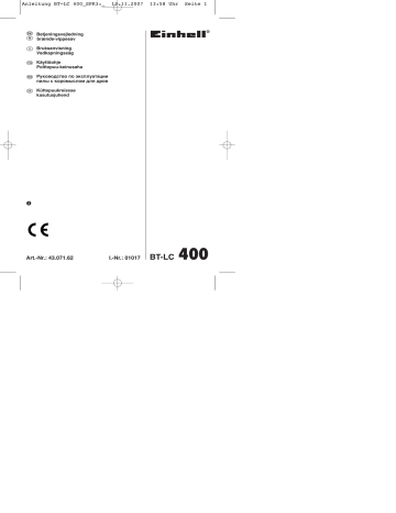 Einhell Blue BT-LC 400 Log Cutting Saw Betjeningsvejledning | Manualzz