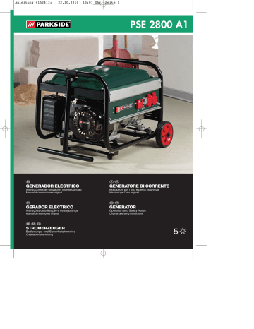 Parkside PSE 2800 A1 Power Generator Bedienungsanleitung | Manualzz