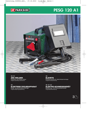 Parkside PESG 120 A1 Electric Welding Machine Instructions | Manualzz