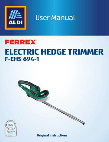 FERREX F-EHS 694-1 Electric Hedge Trimmer Instructions | Manualzz