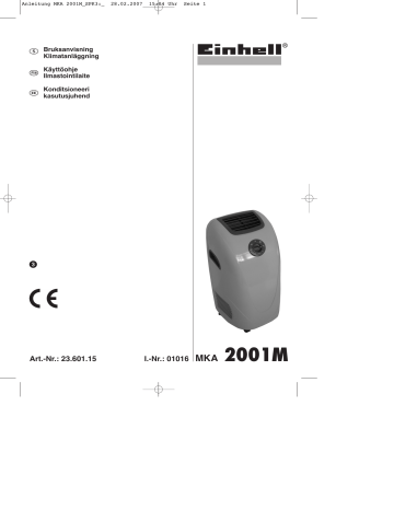 EINHELL MKA 2001 M Portable Air Conditioner Kasutusjuhend | Manualzz