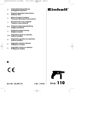 Einhell Red RT-ID 110 Impact Drill Mode d'emploi | Manualzz