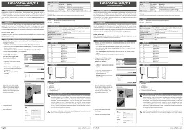 Rotronic RMSLOGT30L Instruction manual | Manualzz