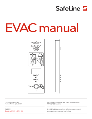 SafeLine EVAC Manual | Manualzz