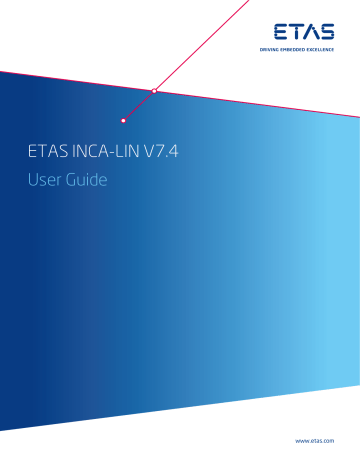 ETAS INCA-LIN User's guide | Manualzz