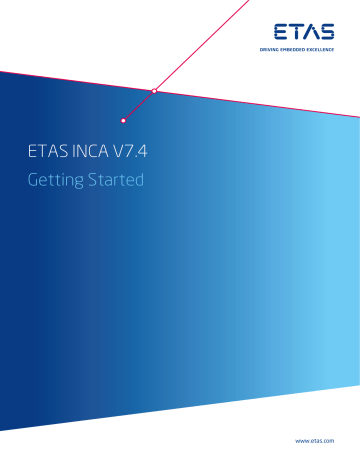 ETAS INCA V7.4 Getting Started | Manualzz