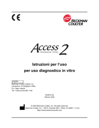 Beckman Coulter Access 2 - Owner's manual, Reference manual, Operating ...