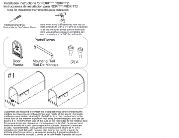 Gibraltar Mailboxes RDKITT1B Replacement Door Kit for Standard Size ...