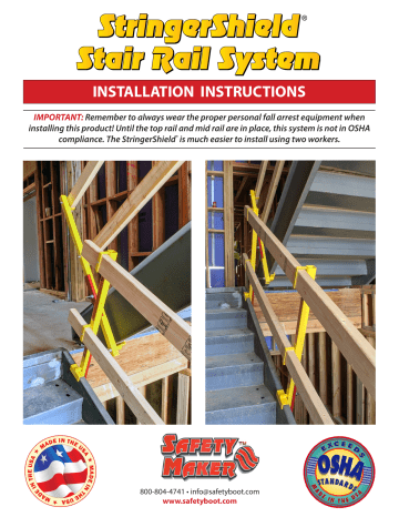 StringerShield C-0600 1 Unit Yellow OSHA Compliant Non-Penetrating ...