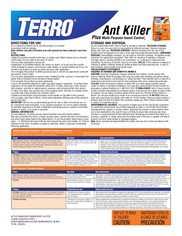 TERRO T901-6 3 lb. Outdoor Ant Killer Plus Multi-Purpose Insect Control ...