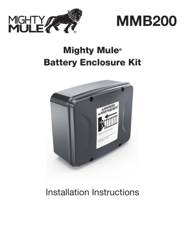 Mighty Mule MMB200 Gate Opener Battery Enclosure Box Fence Kit ...