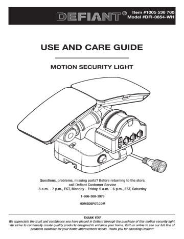 Defiant DFI-0654-WH 1000 Lumens 180° White Solar Powered Motion ...