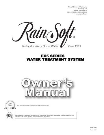RAINSOFT HDINSTIEC5WS Premium Whole House Water Softener System; Wi-Fi ...