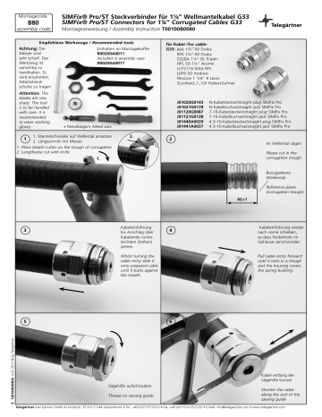 Telegaertner 100026388 Termination tool set for 1 1/4'' + 1 5/8 ...