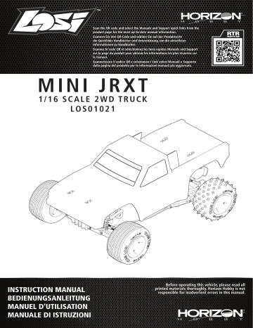 Losi LOS01021 1/16 Mini JRXT Brushed 2WD Limited Edition Racing Monster ...