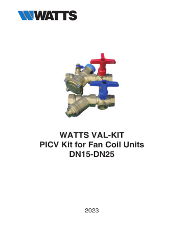 Watts VAL-KIT PICV Kit Installation Manual | Manualzz