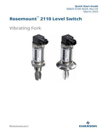 Rosemount 2110 Level Switch Quick Start Guide | Manualzz