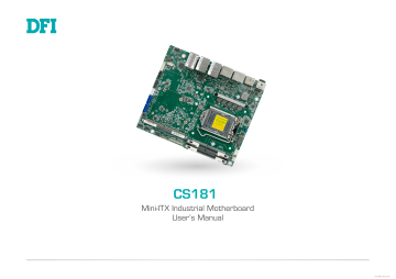 DFI CS181-Q370 Mini-ITX User's Manual | Manualzz
