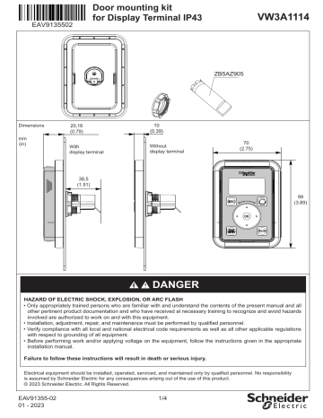 Schneider Electric Door Instruction Sheet | Manualzz