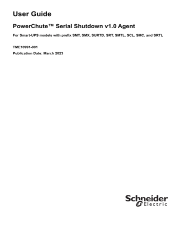 Schneider Electric PowerChute Serial Shutdown User Guide | Manualzz