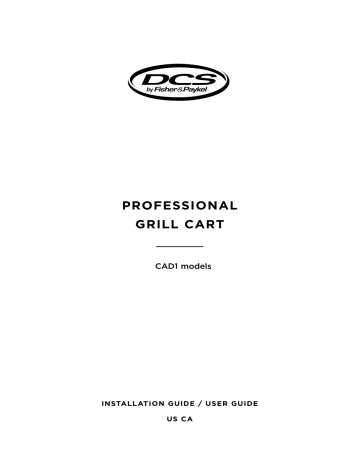 DCS CAD1-30E 30" Cad Grill Cart User Guide | Manualzz