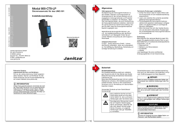 Janitza UMG 801 and modules Installation Manual | Manualzz