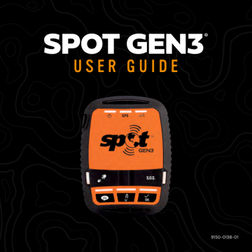 Globalstar SPOT Gen3 Satellite GPS Messenger User Guide | Manualzz
