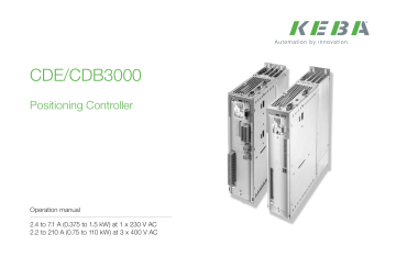 KEBA CDE/CDB3000 Positioning Controller Owner's Manual | Manualzz