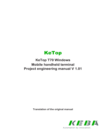 KEBA KeTop T70 Windows Owner's Manual | Manualzz